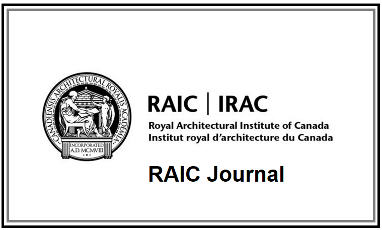 RAIC Journal for promo - Canadian Architect