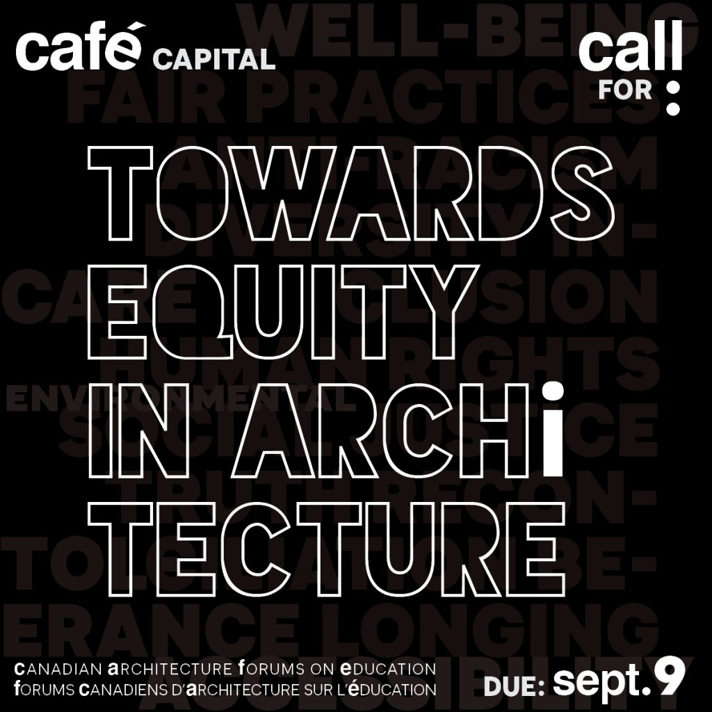 CAFE Capital call for posters: Toward Equity in Architecture