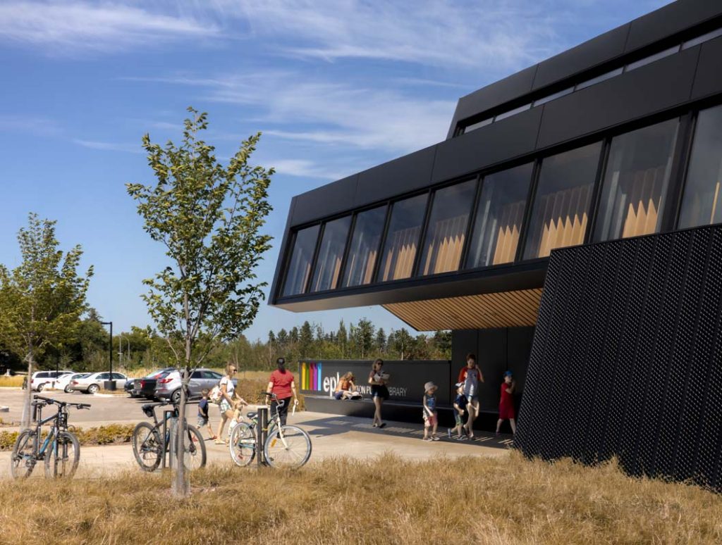 The Community Library, in Plan and Section: Calder Library and Capilano ...