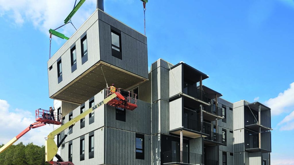 Modular Solution: Les Pavillons du 49° apartment building, Chibougamau ...