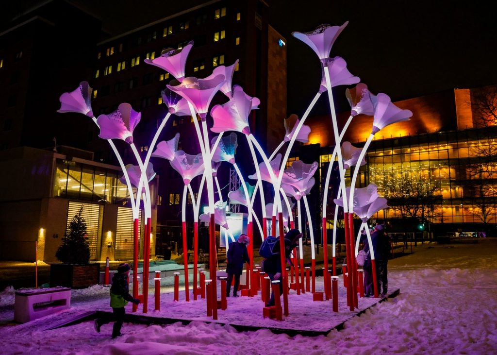 LUMINO's 30 interactive installations in public spaces on view in Montreal