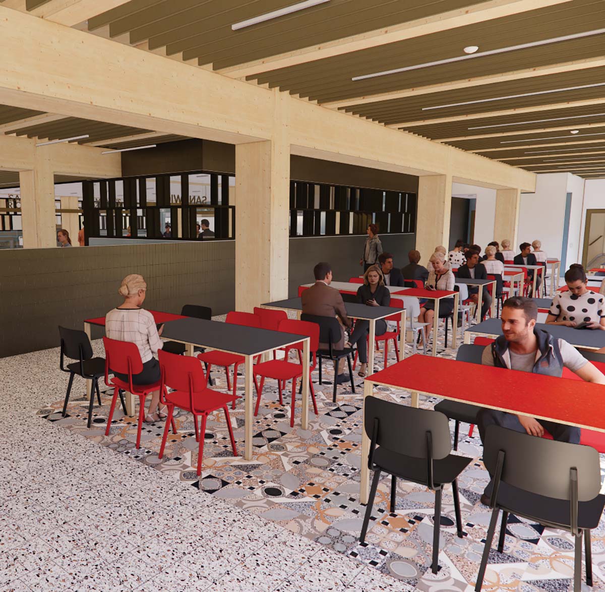 ST LCS-Interior_L01_Cafe view 1 - Canadian Architect