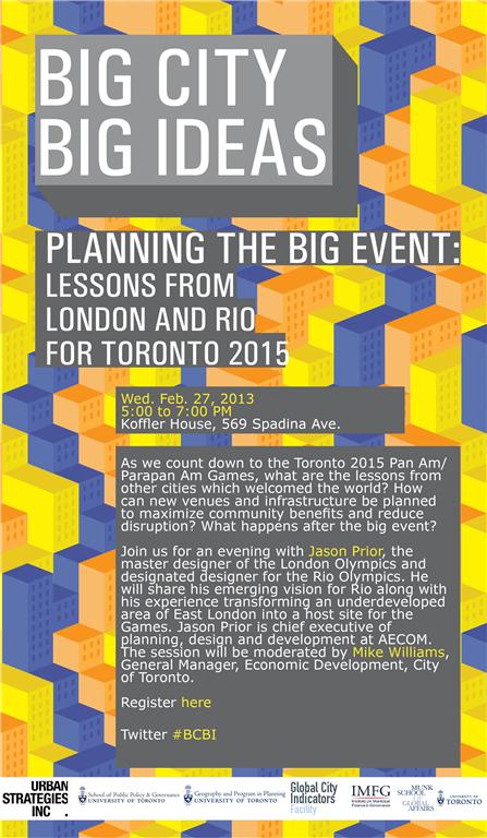 Planning the Big Event: Lessons from London and Rio for Toronto