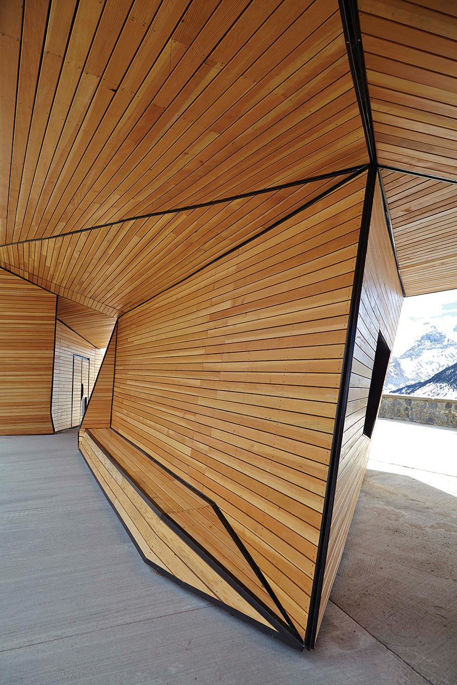 A view of the dropoff pavilion. - Canadian Architect